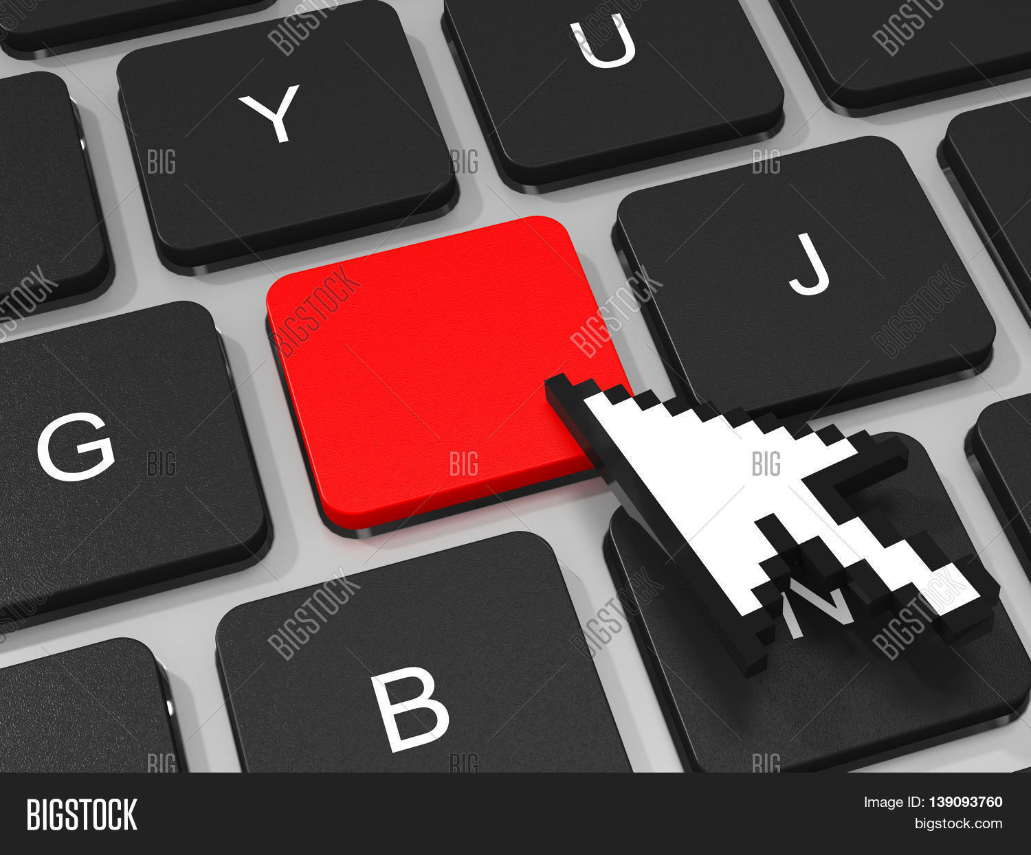 Red Key Arrow Cursor Image & Photo (Free Trial) | Bigstock