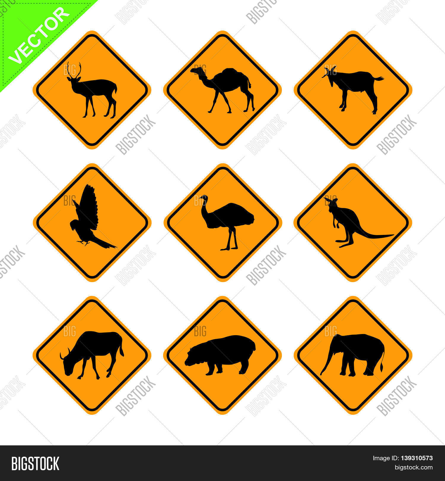 Animal Traffic Sign Vector & Photo (Free Trial) | Bigstock
