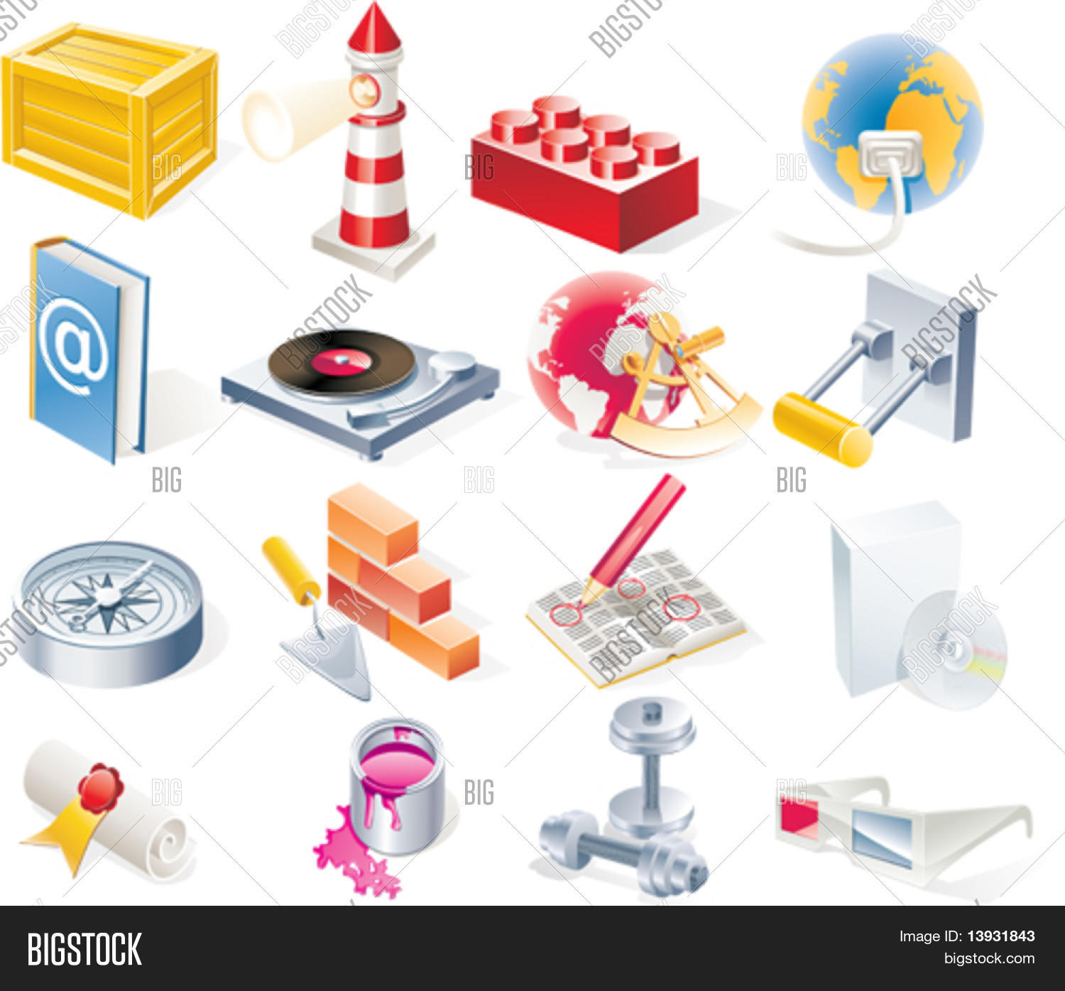 Vector y foto Conjunto De Iconos (prueba gratis) | Bigstock