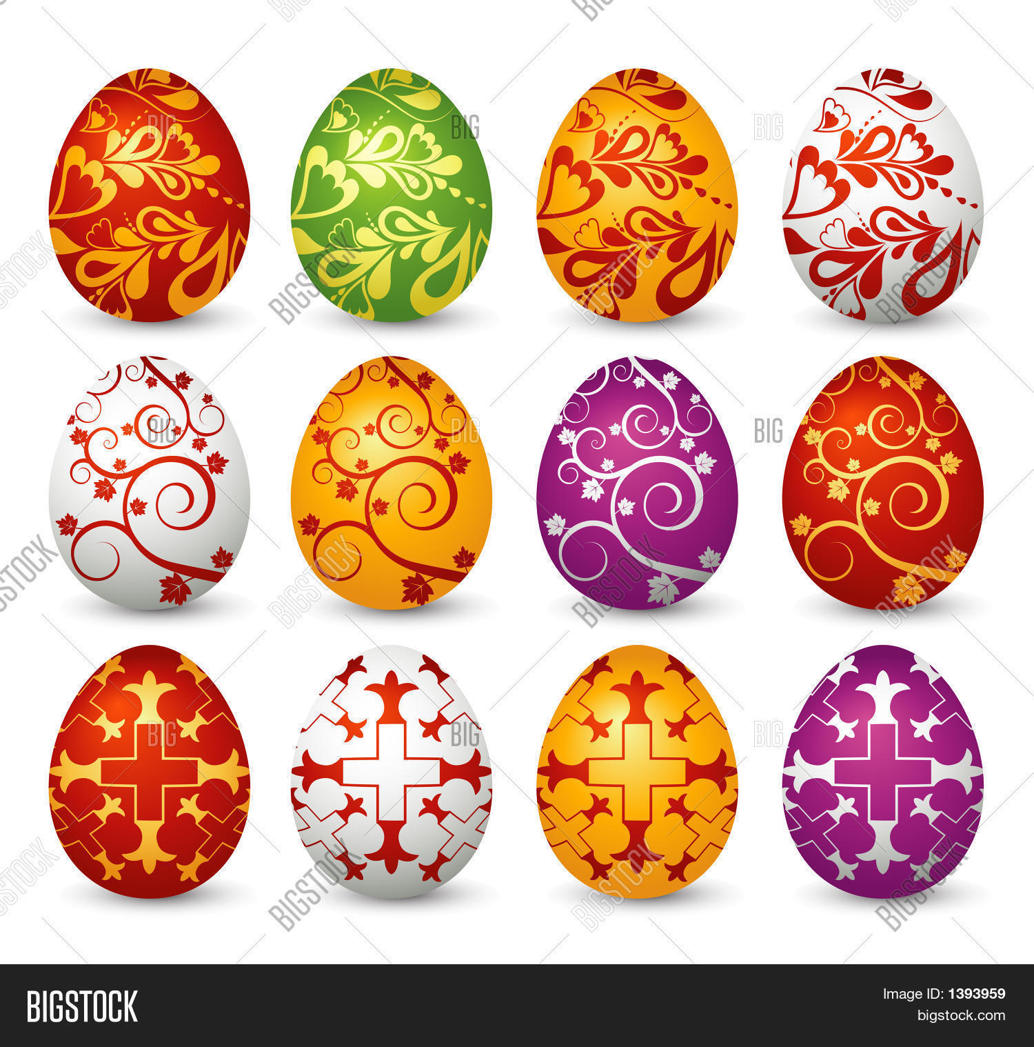 Twelve Easter Eggs Image & Photo (Free Trial) | Bigstock