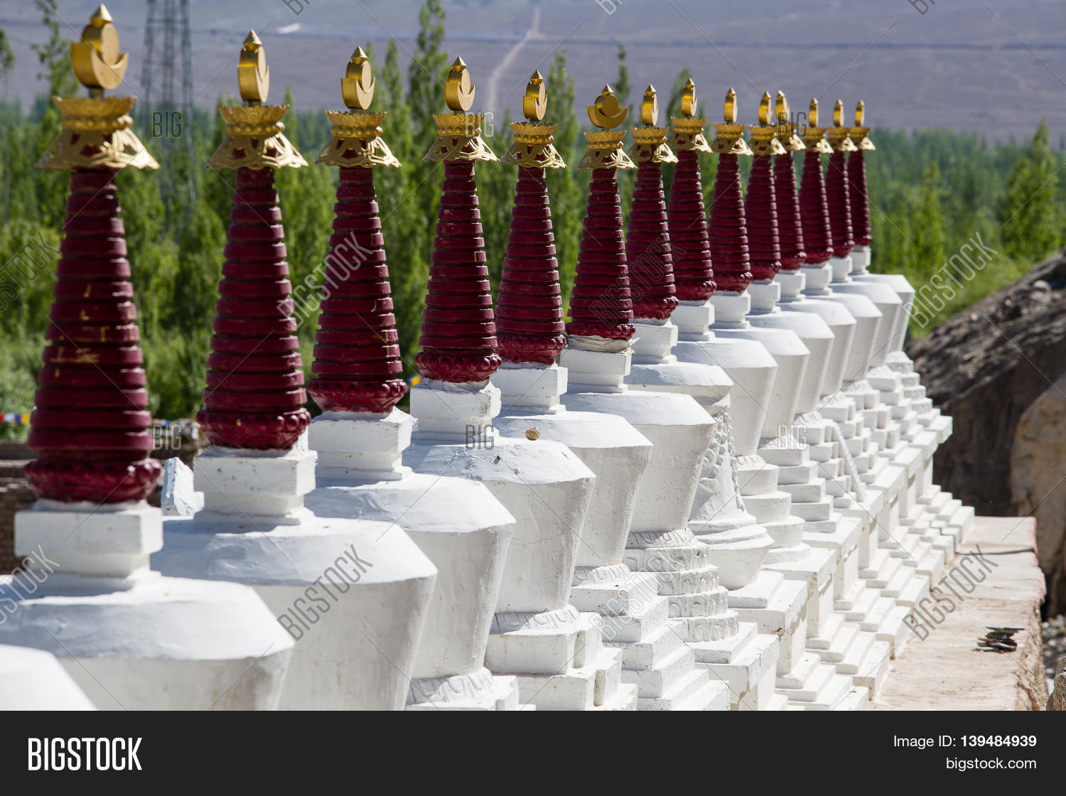 Buddhist Chortens Image & Photo (Free Trial) | Bigstock