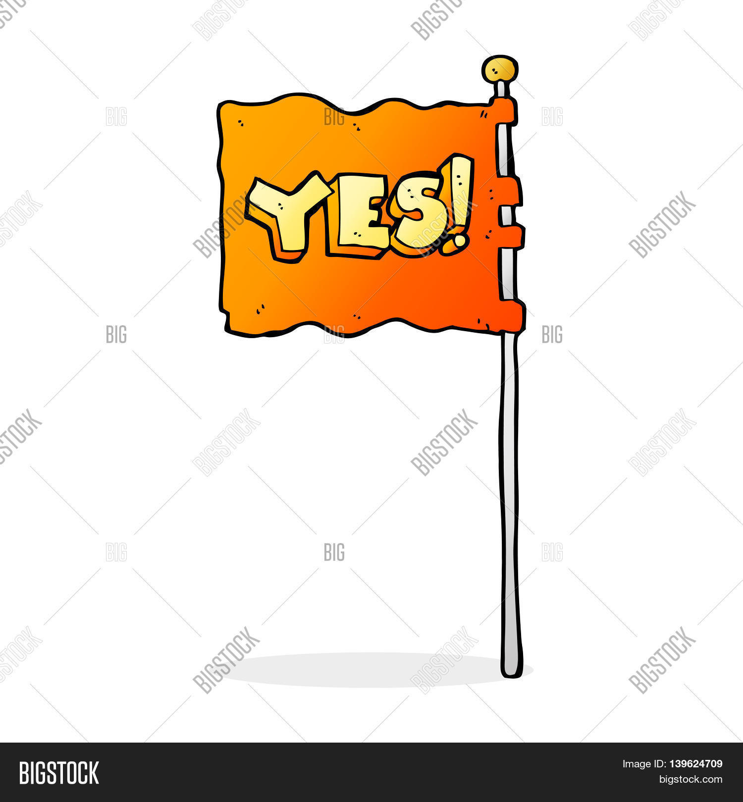 Cartoon Yes Flag Image & Photo (Free Trial) | Bigstock