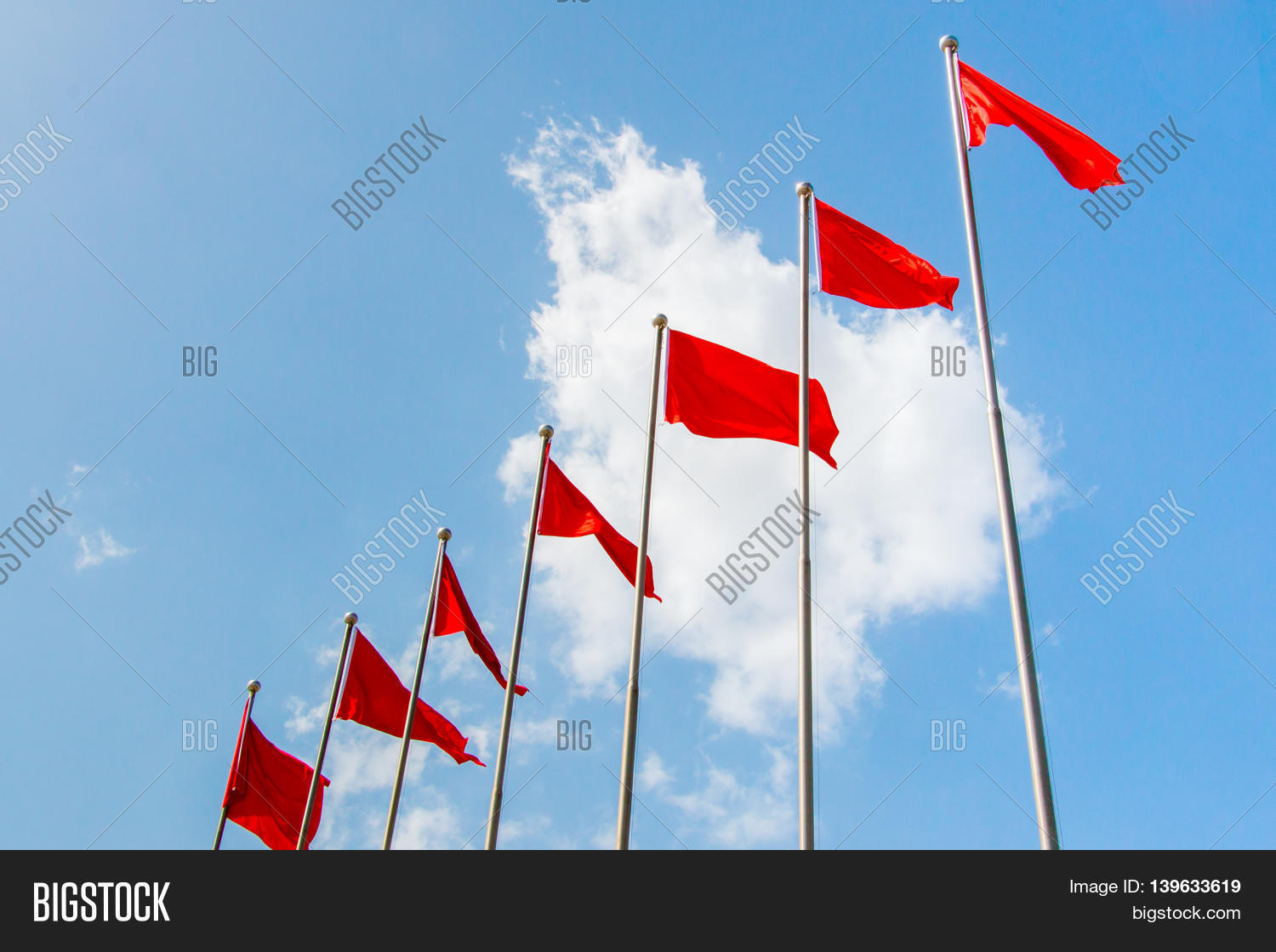 Row Seven Red Flags Image & Photo (Free Trial) | Bigstock