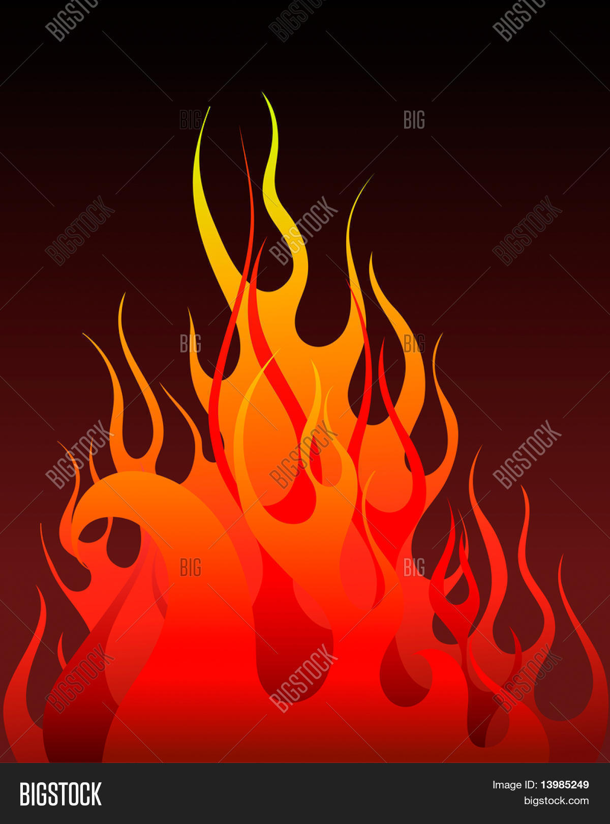 Inferno Fire Vector Vector & Photo (Free Trial) | Bigstock