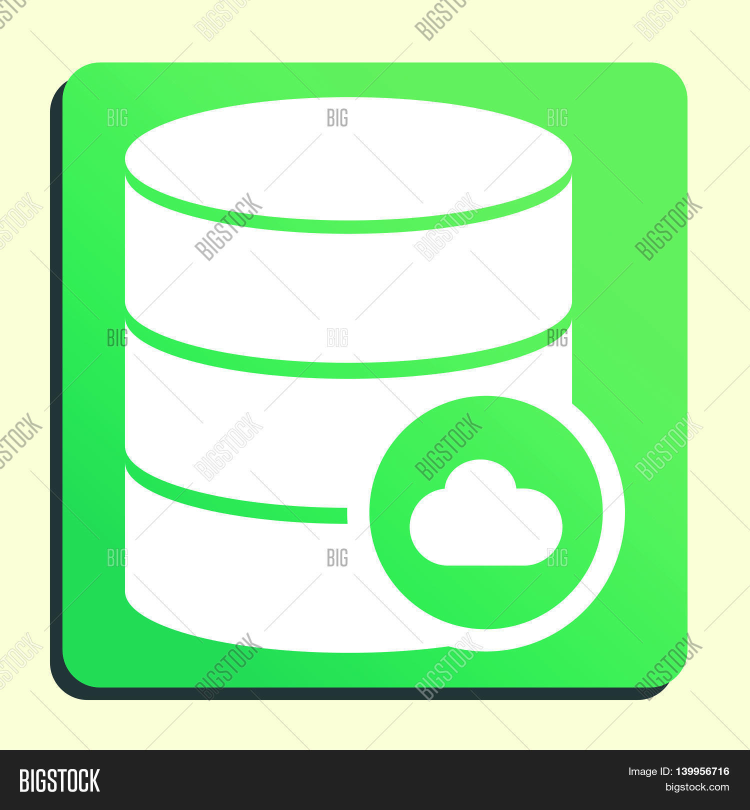 Database Cloud Icon Vector & Photo (Free Trial) | Bigstock