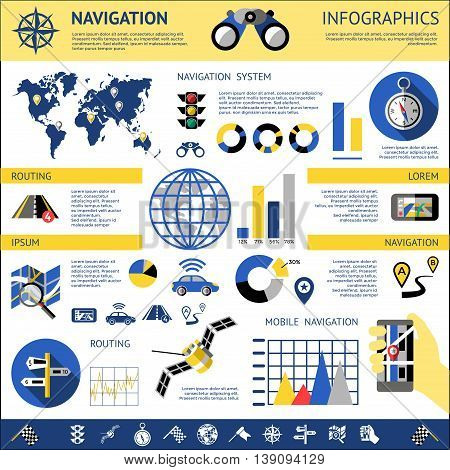 Flat Navigation Vector & Photo (Free Trial) | Bigstock