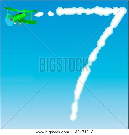 Plane Draws Number Vector & Photo (Free Trial) | Bigstock