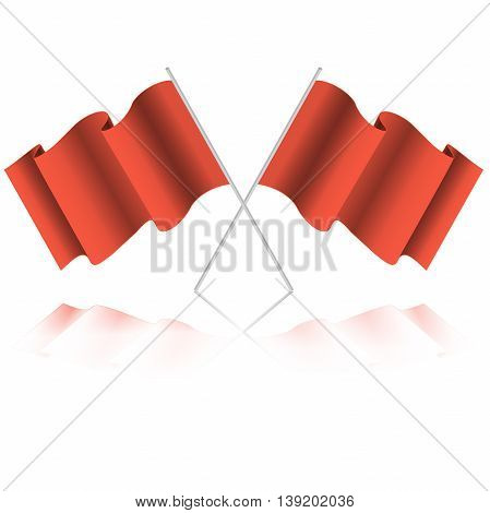 Empty Flag. Blank Red Vector & Photo (Free Trial) | Bigstock