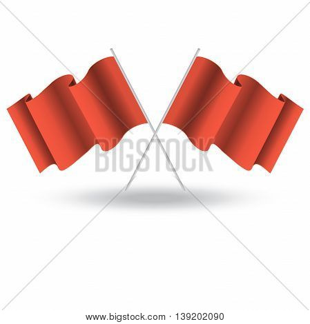 Empty Flag. Blank Red Vector & Photo (Free Trial) | Bigstock