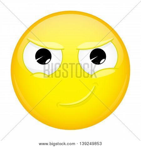 Smiling Emoji. Smirk Vector & Photo (Free Trial) | Bigstock