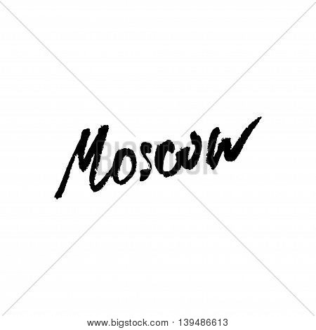 Moscow City Name Hand Vector & Photo (Free Trial) | Bigstock