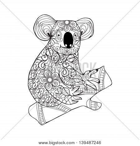 Zentangle Style Koala Vector & Photo (Free Trial) | Bigstock