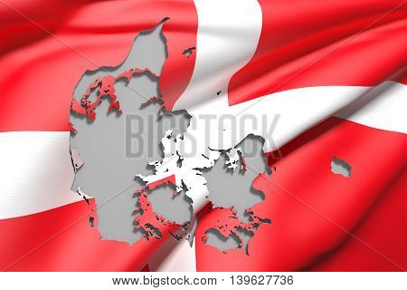 Silhouette Denmark Map Image & Photo (Free Trial) | Bigstock