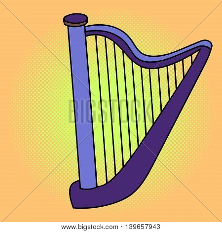 Harp Pop Art Vector Vector & Photo (Free Trial) | Bigstock
