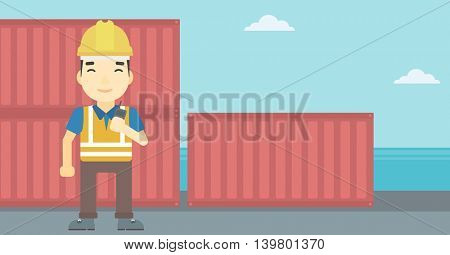 Asian Port Worker Vector & Photo (Free Trial) | Bigstock