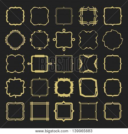Set Golden Style Line Vector & Photo (Free Trial) | Bigstock
