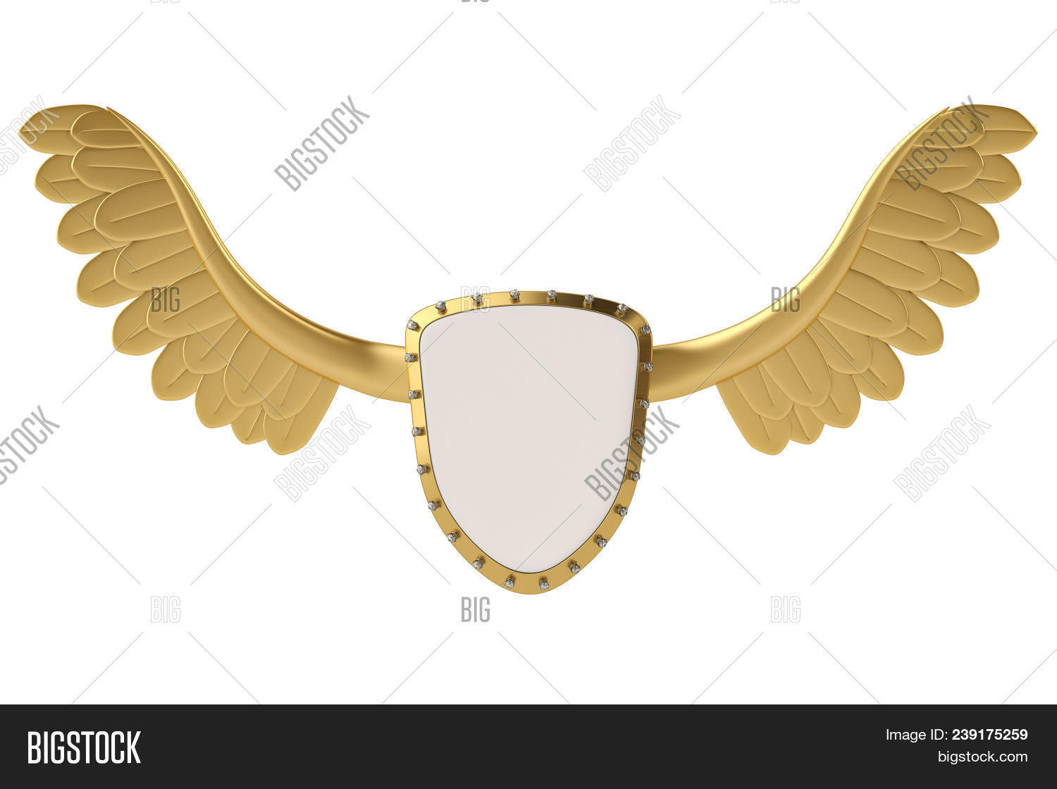 Flying Shield Golden Image & Photo (Free Trial) | Bigstock