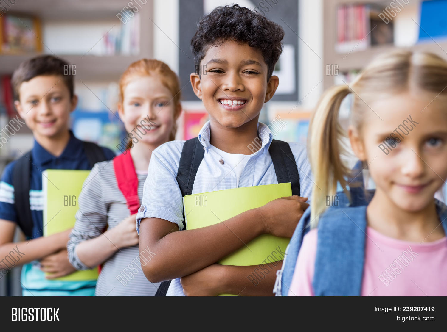 Smiling School Children