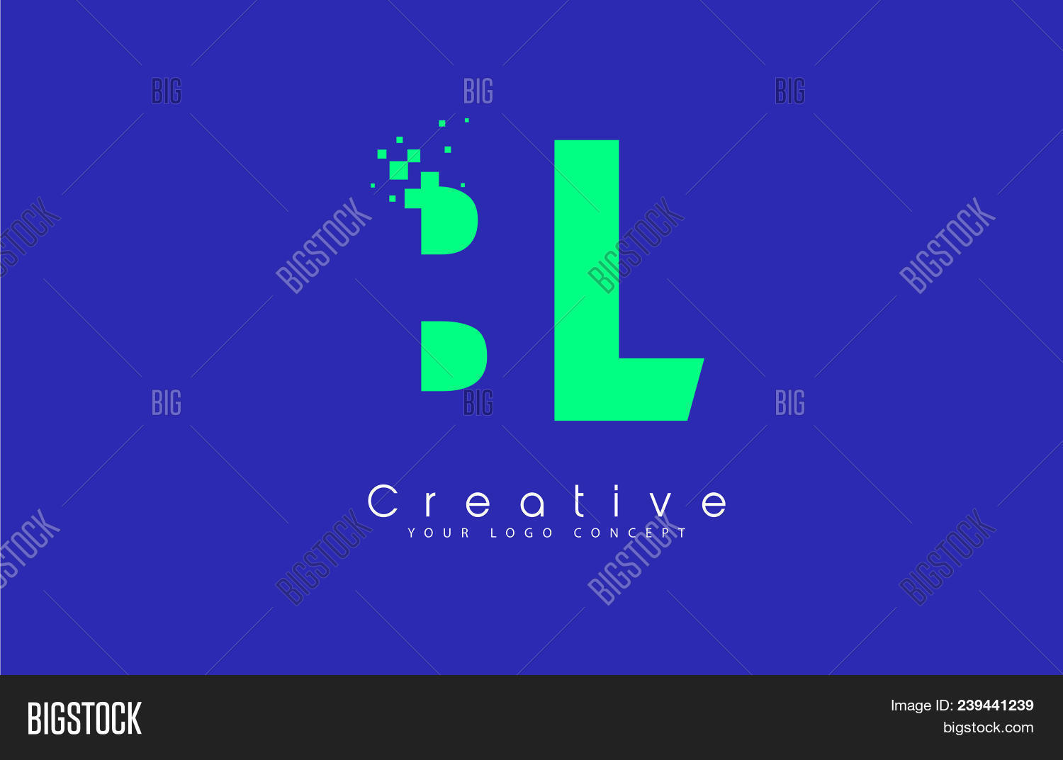 Bl Letter Logo Design Vector & Photo (Free Trial) | Bigstock