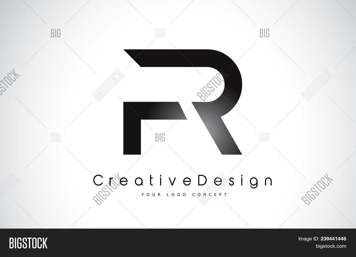 Fr F R Letter Logo Vector & Photo (Free Trial) | Bigstock