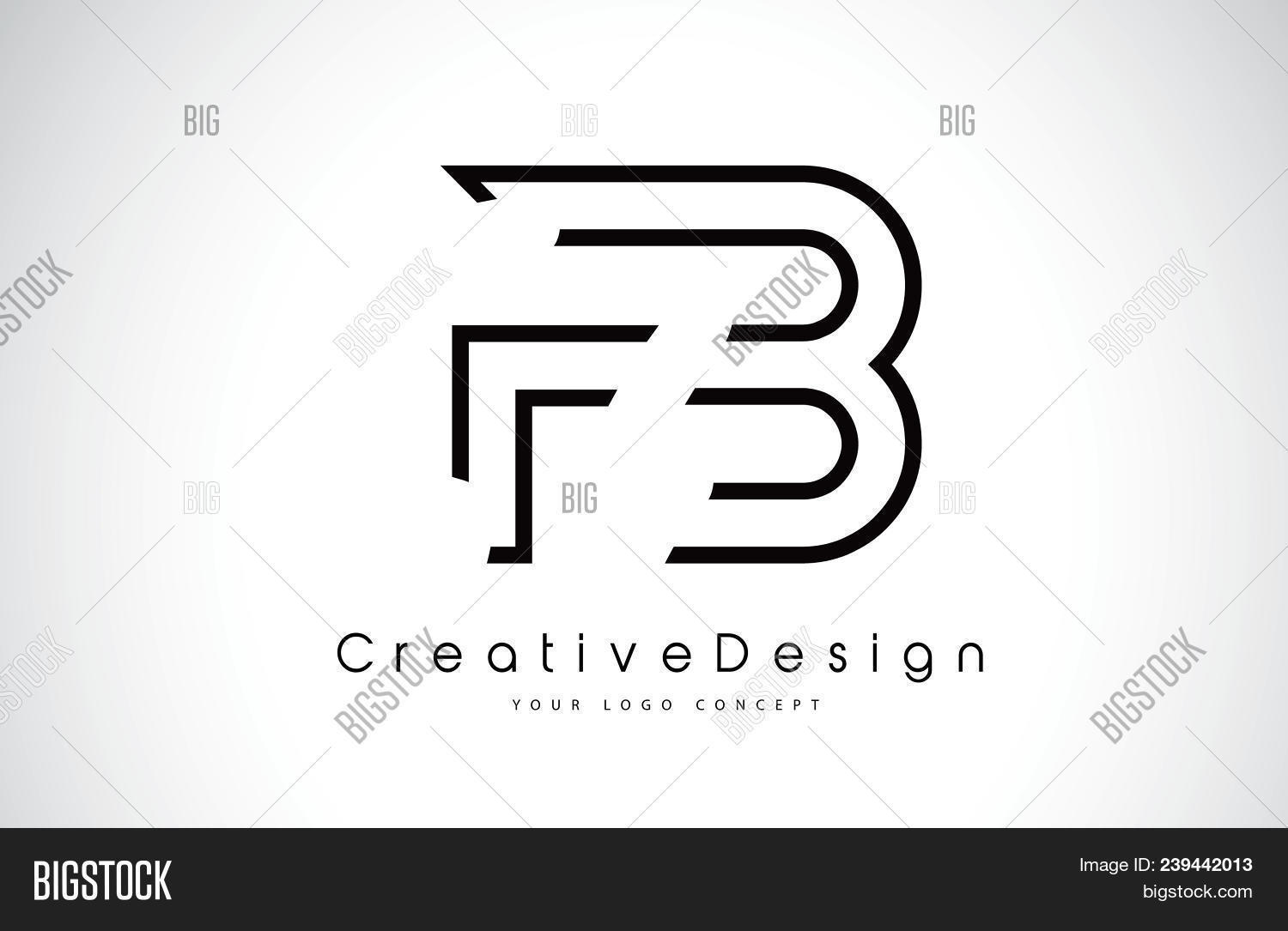 Fb F B Letter Logo Vector & Photo (Free Trial) | Bigstock