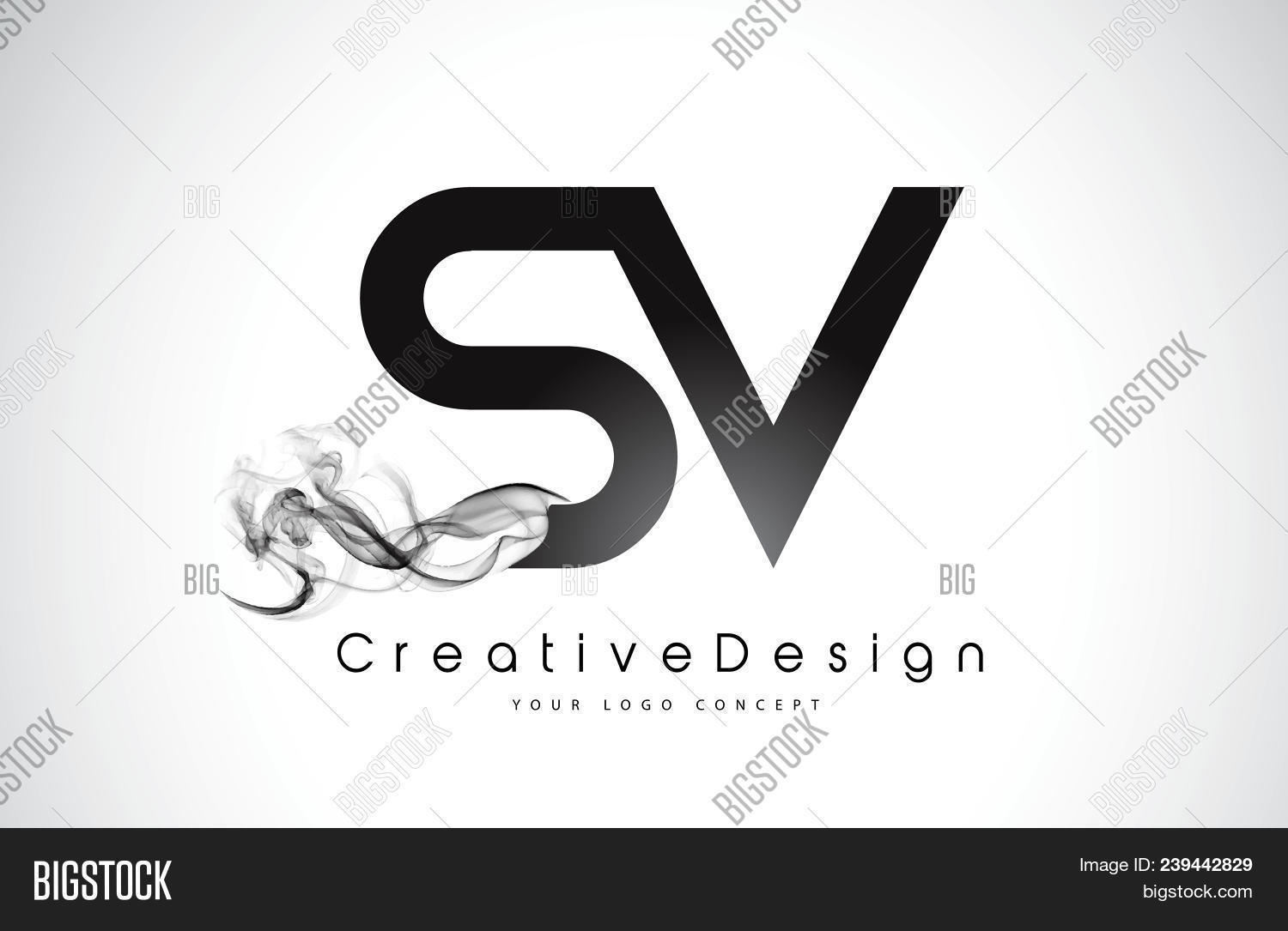 Sv Letter Logo Design Vector & Photo (Free Trial) | Bigstock
