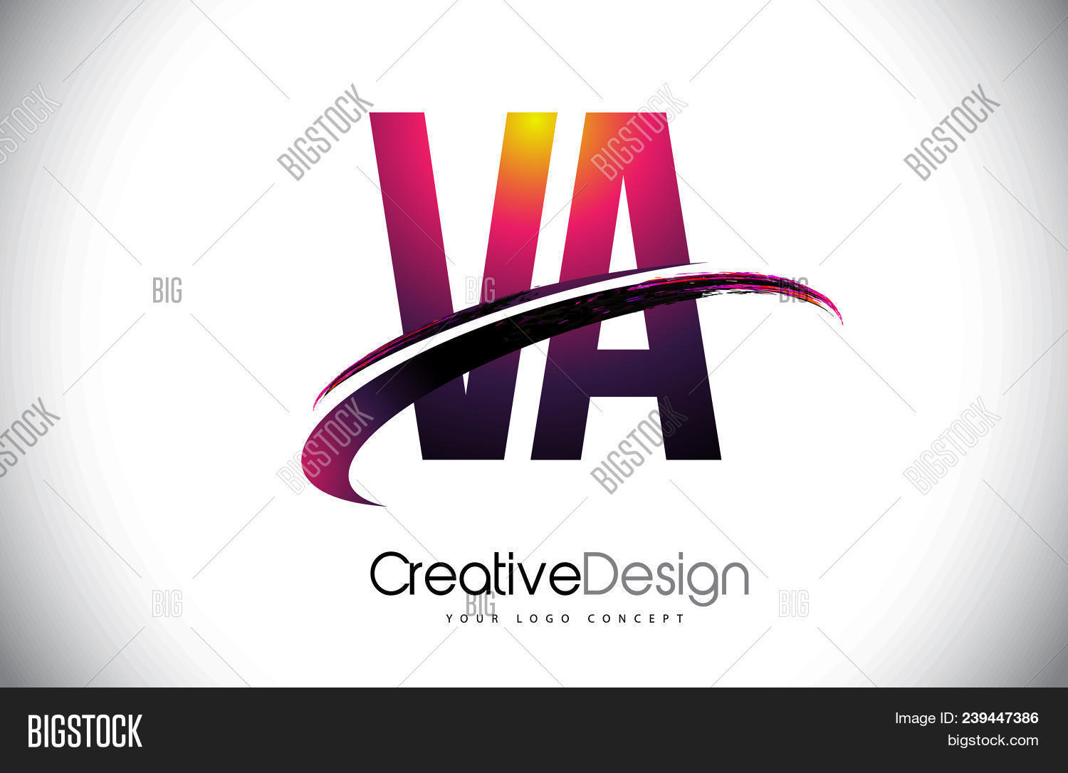 Va V Purple Letter Vector & Photo (Free Trial) | Bigstock
