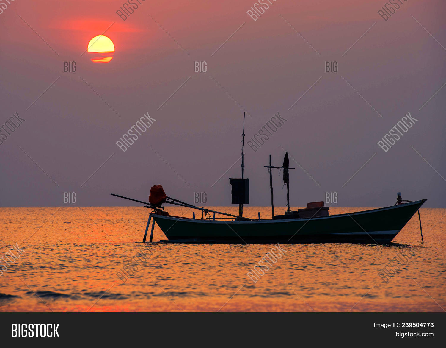 Fishing Boat Floating Image & Photo (Free Trial) | Bigstock