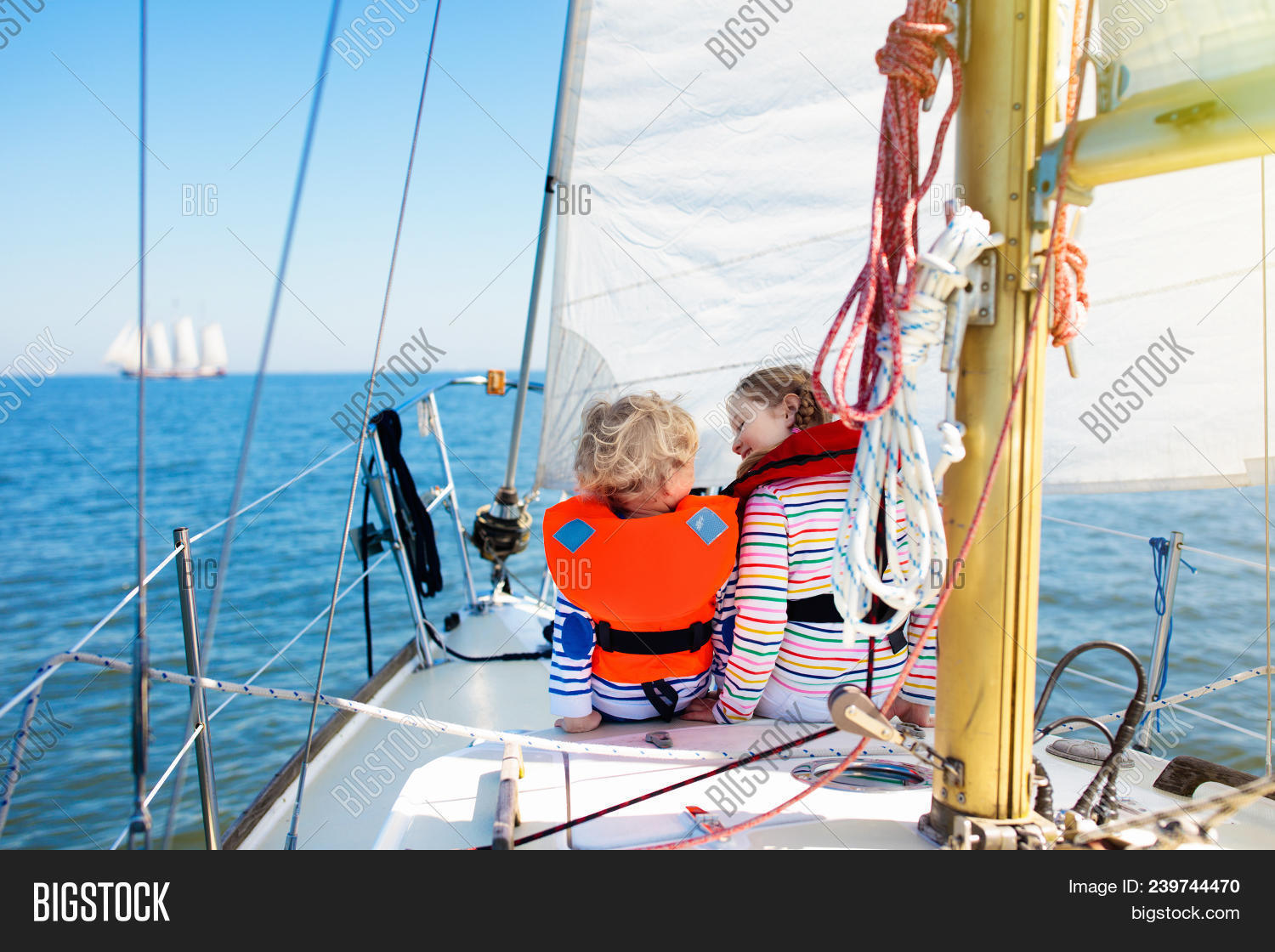 Kids Sail On Yacht Sea Image & Photo (Free Trial) | Bigstock