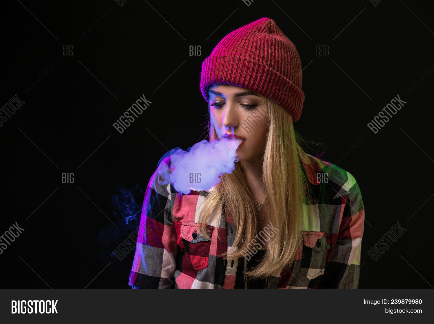 Vaping Girl. Young Image & Photo (Free Trial) | Bigstock