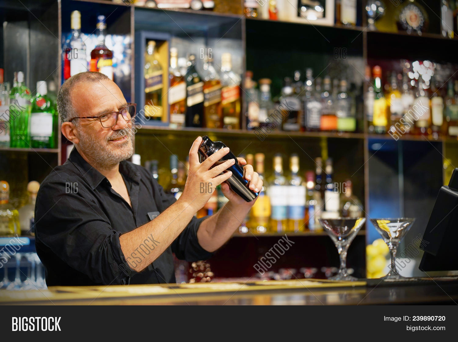 Bartender Holding "tin Image & Photo (Free Trial) | Bigstock