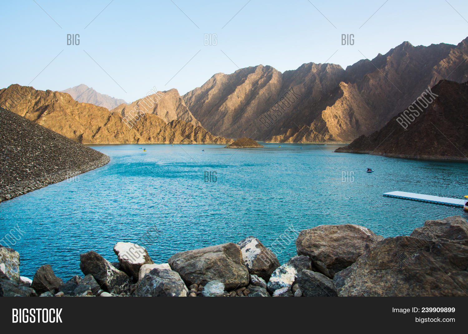 Hatta Dam Lake Scenery Image & Photo (Free Trial) | Bigstock