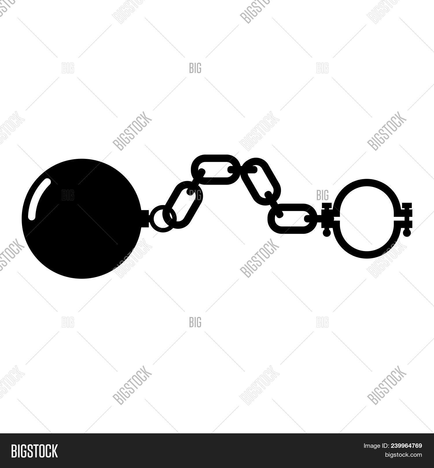 Shackles Ball Icon Vector & Photo (Free Trial) | Bigstock