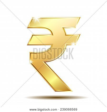 Golden Rupee Currency Vector & Photo (Free Trial) | Bigstock