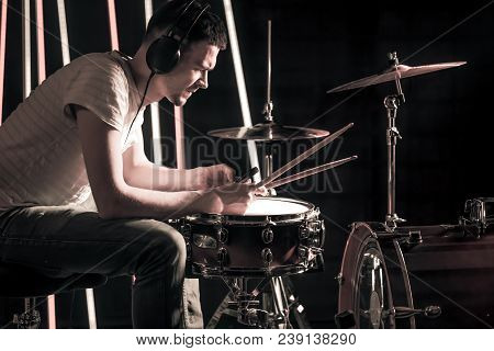 Man Plays Drums Image & Photo (Free Trial) | Bigstock