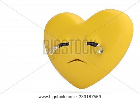Crying Heart Emoticon Image & Photo (Free Trial) | Bigstock