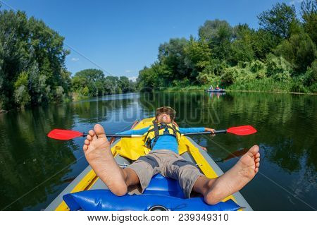 Happy Boy Kayaking On Image & Photo (Free Trial) | Bigstock