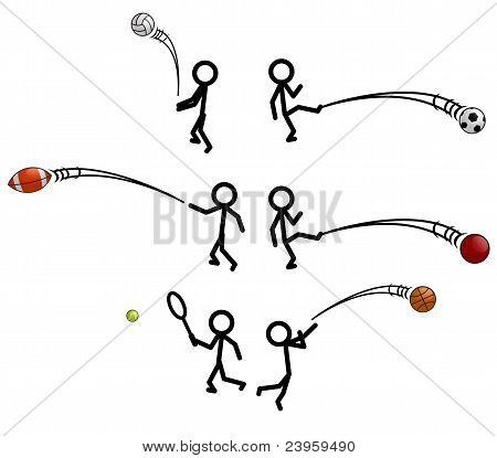 Stick Figure Sports Vector & Photo (Free Trial) | Bigstock
