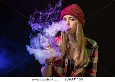 Vaping Girl. Young Image & Photo (Free Trial) | Bigstock