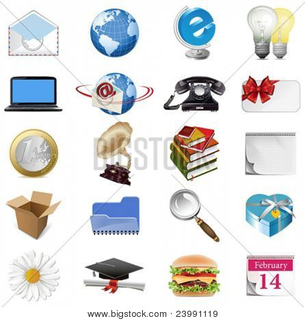 Vector y foto Conjunto De Iconos (prueba gratis) | Bigstock