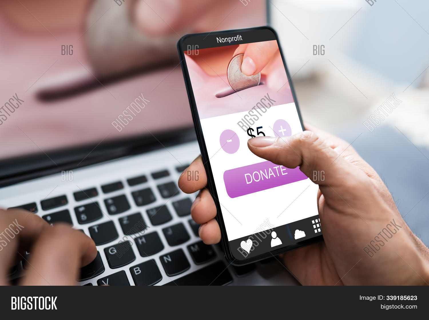 Man Donating Money On Image & Photo (Free Trial) | Bigstock