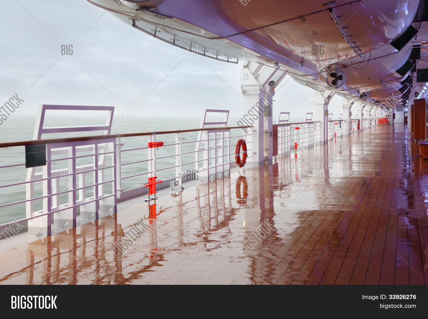 Empty Wet Deck Railing Image & Photo (Free Trial) | Bigstock