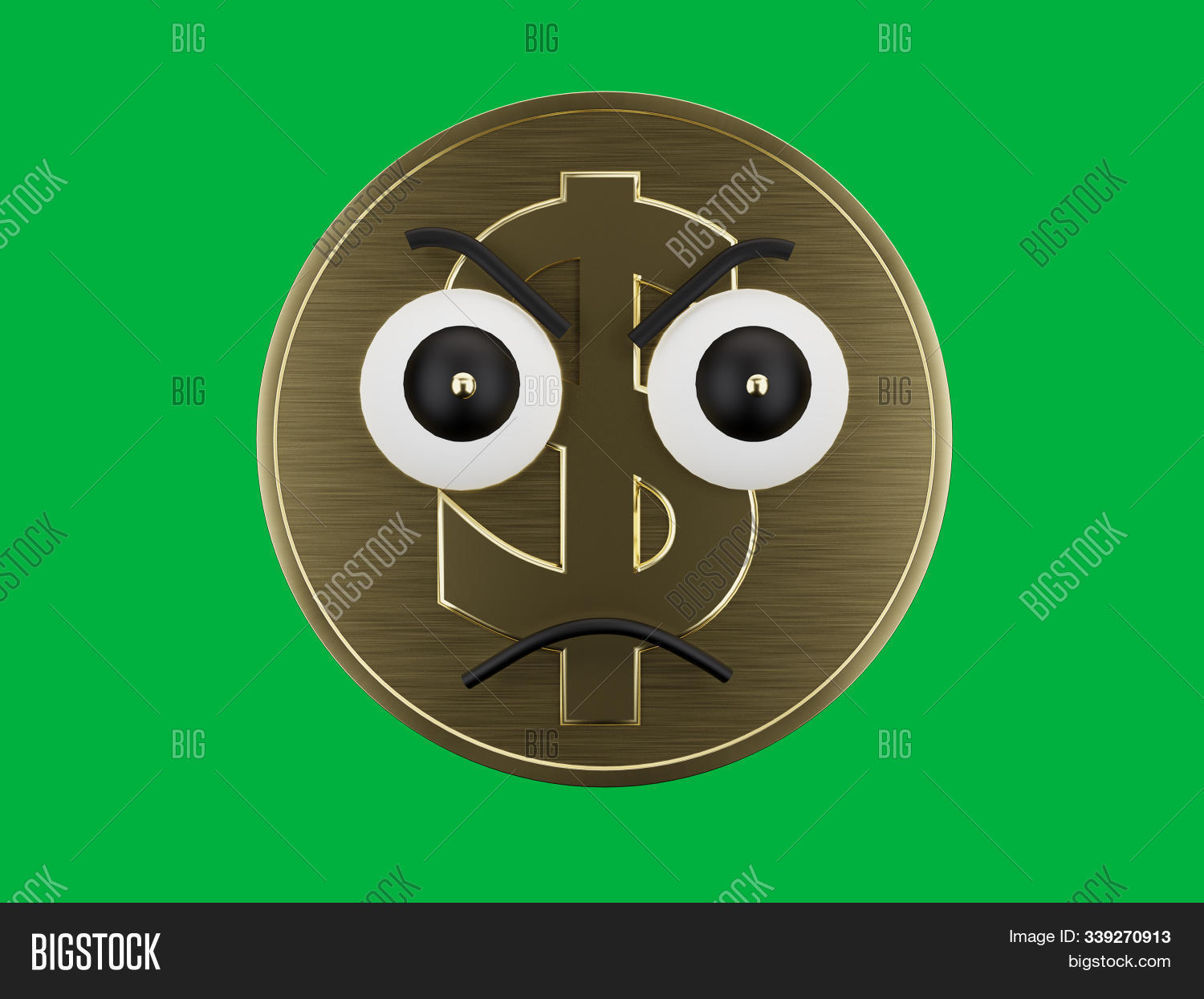 Dollar Sign Coin Angry Image & Photo (Free Trial) | Bigstock