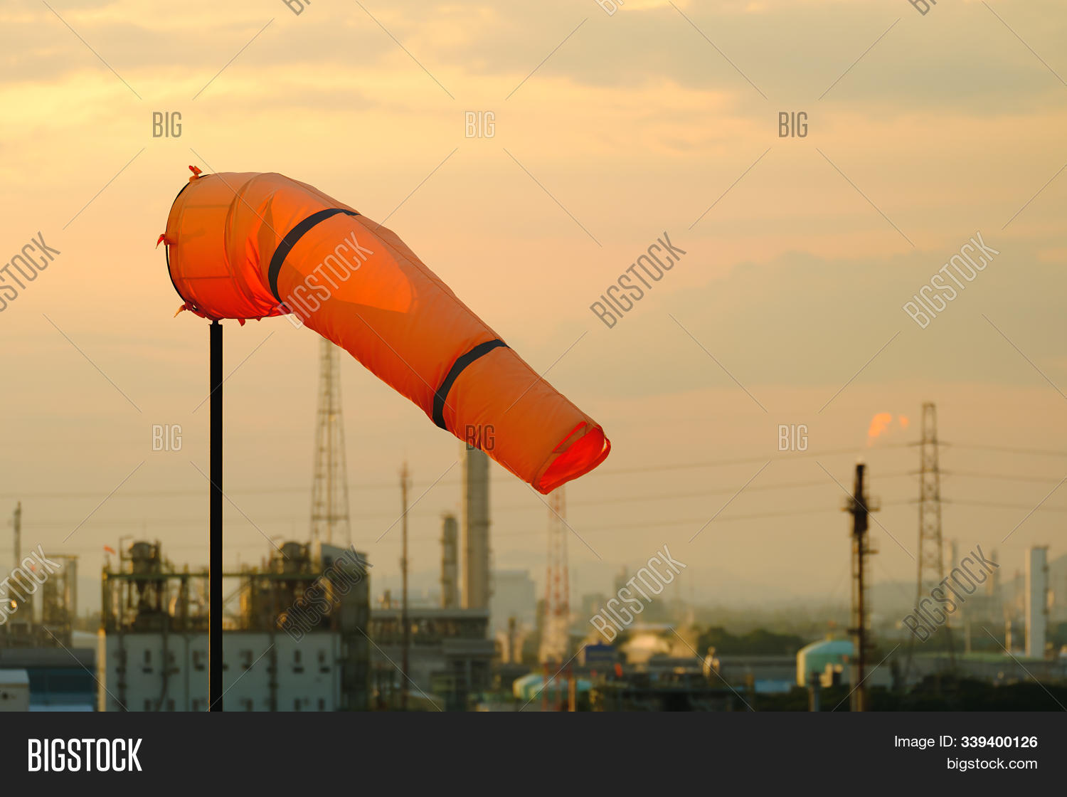 Orange Windsock On Image & Photo (Free Trial) | Bigstock