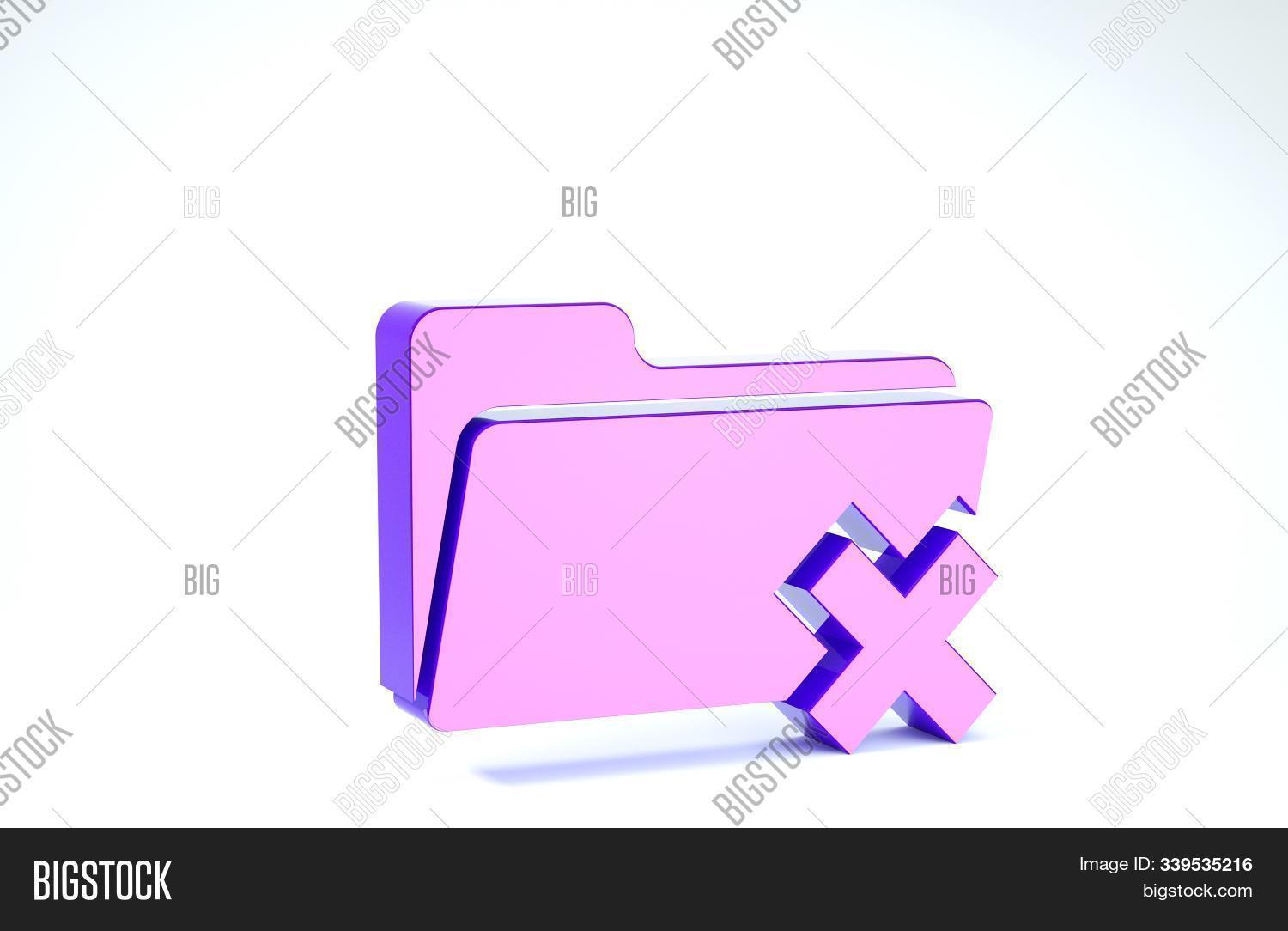 Purple Delete Folder Image & Photo (Free Trial) | Bigstock