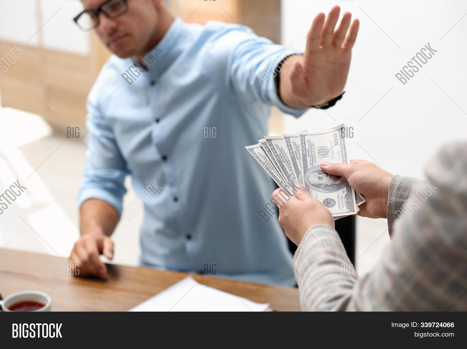 Man Refuses Take Bribe Image & Photo (Free Trial) | Bigstock