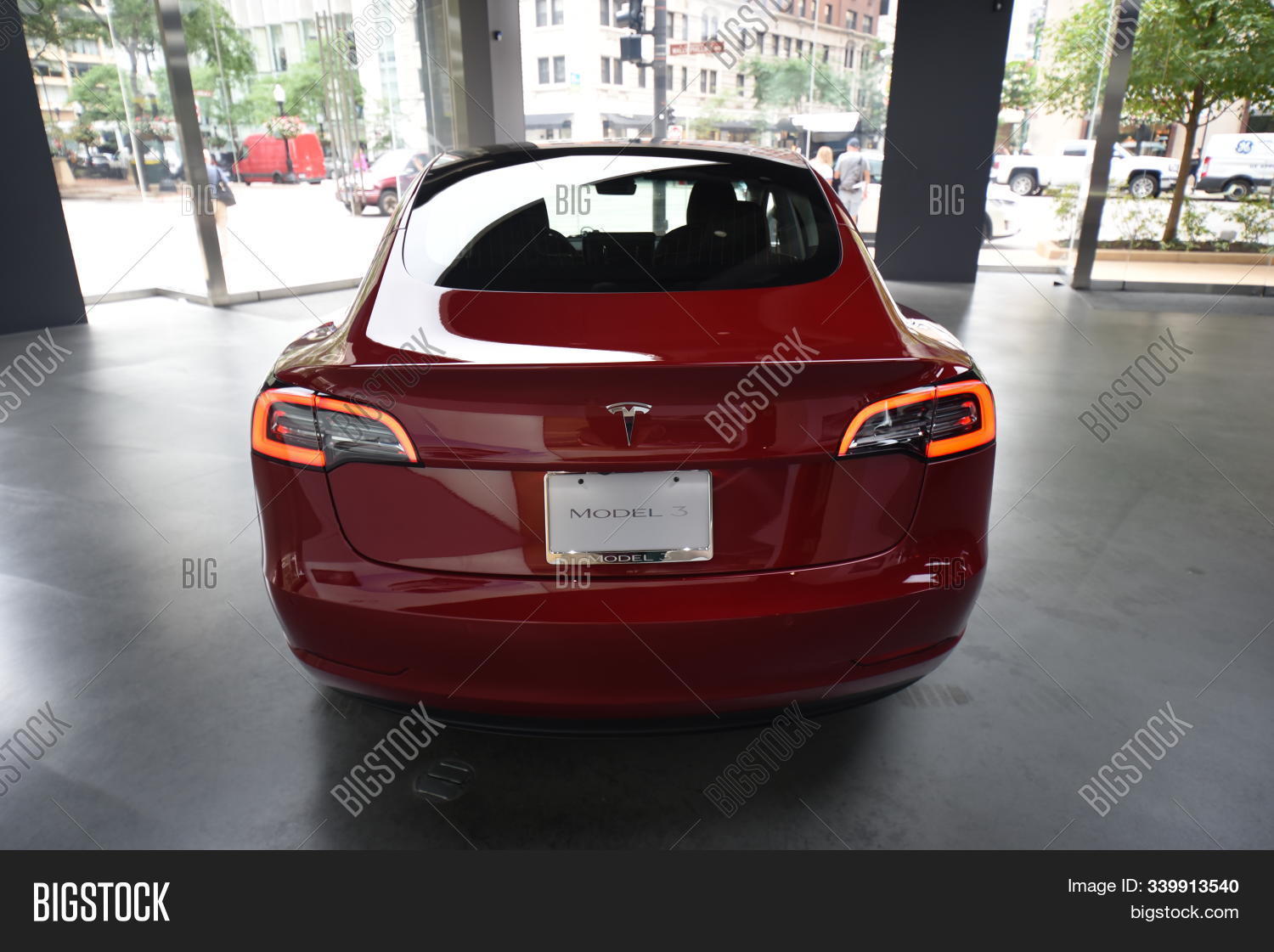 Tesla Red Model 3 All Image & Photo (Free Trial) | Bigstock