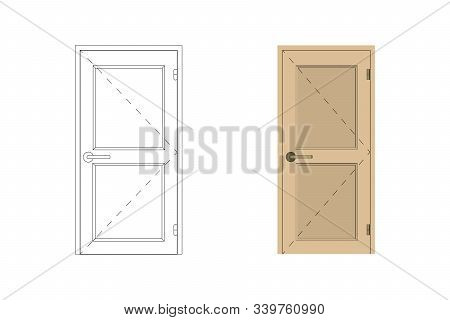 Door Blueprint Vector & Photo (Free Trial) | Bigstock