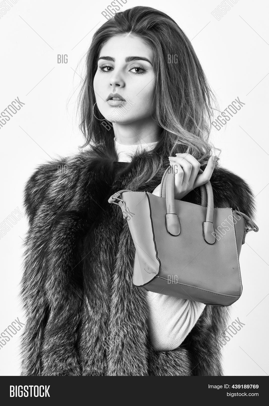 Woman Fur Coat Handbag Image & Photo (Free Trial) | Bigstock