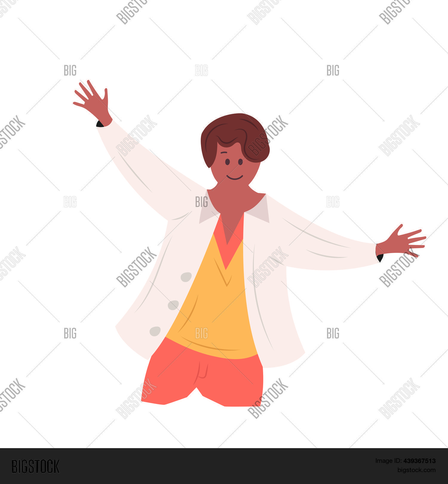 Happy Man Showing Vector & Photo (Free Trial) | Bigstock